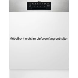 AEG teilintegrierbarer Geschirrspüler "FES7672APM", B:59,6cm H:81,8cm T:58cm, silber, Geschirrspüler, AirDry: Kein Nachtrocknen