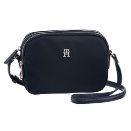 Tommy Hilfiger Damen Umh&auml;ngetasche "POPPY", blau, Baumwolle, Polyurethan, unifarben, Taschen, mit TH-Emblem vorne