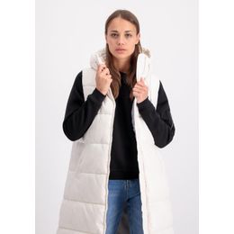 Damen Blouson "Long Puffer Vest Women", wei&szlig;, Gr. M, Alpha Industries, Obermaterial: 100% Polyester; Futter: 100% Polyester; F&uuml;llung: 100% Polyester,
