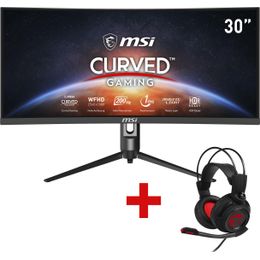 MSI Curved-Gaming-LED-Monitor "Optix MAG301CR2", B:70,3cm H:32cm T:10,3cm, schwarz, Monitore, höhenverstellbar, 3 Jahre Herstellergarantie