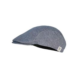 MaxiMo Jungen Schirmm&uuml;tze, blau, Gr. 57, meliert, Web, Baumwolle, M&uuml;tzen, Flatcap f&uuml;r Kids Jungen