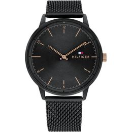 Tommy Hilfiger Damen Quarzuhr "HENDRIX", schwarz, Armbanduhren, Armbanduhr, Herrenuhr, analog, Edelstahlarmband