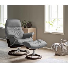 Relaxsessel stressless, B:83cm H:105cm T:74cm, grau, Leder BATICK: BATICK ist ein leicht korrigiertes, durchgefärbtes und genarbtes Möbelleder, bei