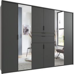 Dreht&uuml;renschrank wimex, B:270cm H:208cm T:58cm, grau, Spanplatte, Schr&auml;nke, "Moldau Kleiderschrank mit Spiegel Schlafzimmerschrank Bestseller"