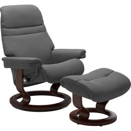 Relaxsessel stressless, B:79cm H:103cm T:73cm, grau, Leder BATICK: BATICK ist ein leicht korrigiertes, durchgefärbtes und genarbtes Möbelleder, bei