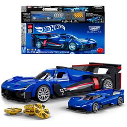 Mattel Kinder Modellbausatz "Mattel Brick Shop Hot Wheels, SPEED SERIES CADILLAC", blau, Kunststoff, B:7cm H:4cm L:18cm, Modellbausätze