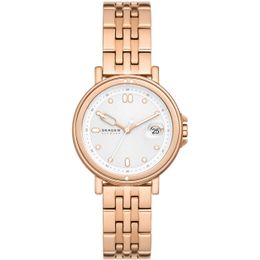 Skagen Damen Quarzuhr "SIGNATURE LILLE SPORT", rosa, Armbanduhren, Armbanduhr, Damenuhr, Datum, Edelstahlarmband