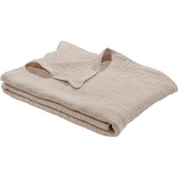 Wohndecke, B:280cm L:250cm, grau, LeGer Home by Lena Gercke, Baumwolle, Wohndecken, "HEVIN", Tagesdecke im Baumwoll-Crinkle-Effekt, Musselin,