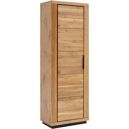 Garderobenschrank MCA LIVING, B:69,5cm H:200,5cm T:40cm, braun, Holzwerkstoff, Massivholz, Flur, Schränke, "Greno Garderobenschrank", 1 Holztür, mit