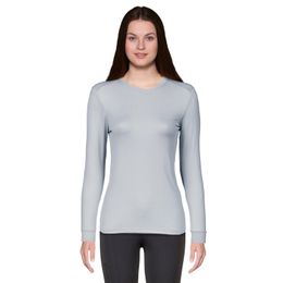Endurance Damen Langarmshirt "Kusina", grau, Gr. 40, meliert, 94% Polyester, 6% Elasthan, Shirts, mit schnell trocknender Funktion