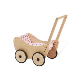 Pinolino Kinder Puppenwagen "Trixi - Herzchen", rosa, Holz, B:35cm H:53cm T:47cm, Puppenwagen, aus Holz mit Bettzeug; Made in Europe