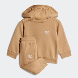 Mädchen Trainingsanzug "HOODIE SET"cardboard, Gr. 80, adidas originals, Obermaterial: 70% Baumwolle, 30% Polyester, Sportanzüge