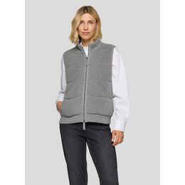 Rabe Damen Strickweste "Weste"grau, Gr. 42, unifarben, 75%Baumwolle, 25%Polyester;100%Polyester, Westen