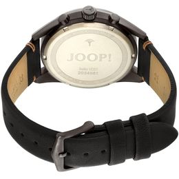 JOOP! JOOP Herren Chronograph, schwarz, Armbanduhren, Armbanduhr, Quarzuhr, Herrenuhr, Stoppfunktion, Lederarmband