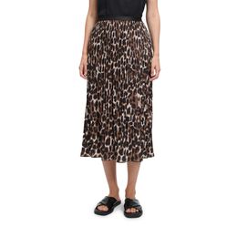BETTY & CO BETTY & CO Damen Midirock "Damen Plisseerock mit Animalprint", braun, Gr. 38, Obermaterial: 100% Polyester., Röcke, Druck
