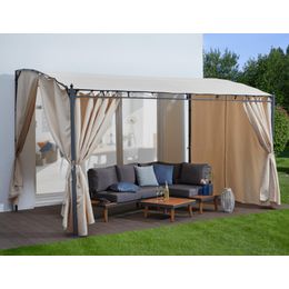 Anbaupavillon Konifera, beige, Pavillons, "Burano", BxT : 300x250 cm oder 400x250 cm
