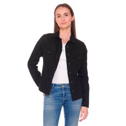 Damen Jeansjacke, schwarz, Gr. XS, Le Temps Des Cerises, 68% Baumwolle, 29% Polyester, 3% Elasthan, Jacken, mit stilvollen Brusttaschen