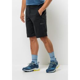 Jack Wolfskin Herren Outdoorhose "GLASTAL SHORTS M", schwarz, Gr. 48, OBERSTOFF: 94% POLYAMID, 6% ELASTHAN; LINING: 100% POLYESTER, Hosen