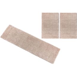 Bettumrandung Bruno Banani, H:30mm, beige, Obermaterial: 100% Polypropylen, Schlafzimmer, Bettumrandungen, "Shaggy Soft", gewebt, Uni-Farben,