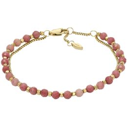 Fossil Damen Armband "Schmuck Geschenk Metall Edelstahl JEWELRY", 20cm, Edelstahl Metall, rosa, Edelstahl, Metall, Armb&auml;nder, mit Amethyst,