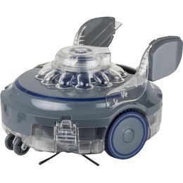 Poolroboter GRE, B:35,5cm H:23,9cm L:38,5cm, grau, Polyvinylchlorid (PVC), Poolbodensauger, "»Wet Runner Xpert«", Batteriebetriebener Poolreiniger,
