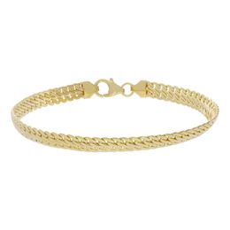 Firetti Kinder Armband "Schmuck Geschenk Gold 375 Armschmuck Armkette Doppelpanzerkette", 19cm, Gelbgold 375gelbgoldfarben, Gelbgold 375, Armbänder