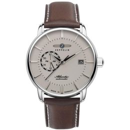 Zeppelin Herren Automatikuhr "Atlantic Automatic", braun, Armbanduhren, Armbanduhr, Herrenuhr, Datum, Lederarmband, Made in Germany