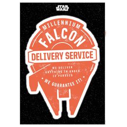Komar Wandtattoo "Star Wars Delivery Service - Größe 50 x 70 cm", B/H/T: 50cm x 70cm, rot, Wohnzimmer, Wandtattoos, selbstklebend, Wandsticker,