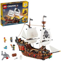 Lego Kinder Konstruktionsspielsteine "Piratenschiff (31109), Lego Creator 3in1", bunt, Kunststoff, Spielbausteine, Made in Europe