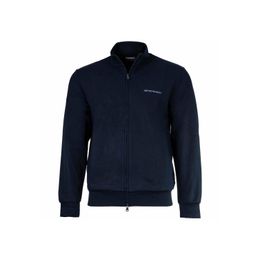 Emporio Armani Herren Sweatshirt "Sweatjacke ICONIC PIQUET", blau, Gr. M, Obermaterial: 54% Polyester PES. 39% Baumwolle CO. 7% Elasthan EL.,