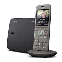 Gigaset Schnurloses DECT-Telefon "CL660", grau, Stationärtelefone, Weckfunktion, Freisprechen