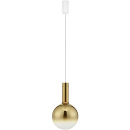 NOVA LUCE Pendelleuchte "NOSTOS", 1, Ø 25cm H: 170cm, 1 Stk.goldfarben, Esszimmer, Leuchten
