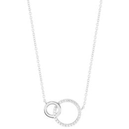 UNIKE JEWELLERY Damen Kette mit Anhänger "CLASSY&CHIC TOGETHER CIRCLES KREISE RUND, UK.CL.1204.0218", Silber 925 (Sterlingsilber), L: 47, silber,