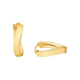 Amor Damen Paar Creolen "2026611", Gelbgold 375, gold, Gelbgold 375, Ohrringe