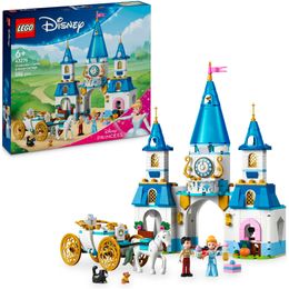 Lego Kinder Konstruktionsspielsteine "Cinderellas Schloss und Pferdekutsche (43275), Lego Disney Princess", bunt, Kunststoff, Spielbausteine, Made in