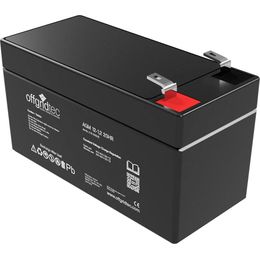 OFFGRIDTEC Akku "AGM-Batterie 12V/1,2Ah 20HR", 12 V, schwarz, Akkumulatoren, Solar Batterie Akku Extrem zyklenfest