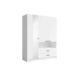 Kleiderschrank Home Affaire, B:158,3cm H:200,5cm T:55cm, wei&szlig;, Melamin, Jugendzimmer, Schr&auml;nke, "LAREDO W&auml;scheschrank komplette Innenausstattung,