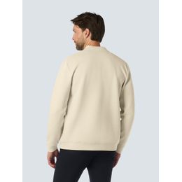 NO EXCESS Herren Sweater "NO EXCESS Stylische Weste mit Bomberkragen und Piqu&eacute;-Material", beige, Gr. M, 49% Polyester, 45% Baumwolle, 6% Elasthan,