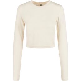 Urban Classics M&auml;dchen Langarmshirt "Urban Classics Damen Ladies Organic Cropped Longsleeve"sandwei&szlig;, Gr. 5XL, unifarben, 95% Baumwolle, 5% Elasthan,