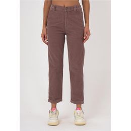 FRESHLIONS Damen Cordhose "Eliana", braun, Gr. M, unifarben, 98% Baumwolle, 2% Elasthan, Hosen, im klassischen Design