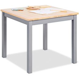 Pinolino Jungen Kindertisch "Fenna, grau/natur", B/H/T: 57cm x 51cm x 57cm, beige, B:57cm H:51cm T:57cm, Tische, f&uuml;r Kinder