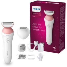 Philips Elektrokörperrasierer "SatinShave Prestige Series 6000 BRL146/00", rosa, B:12cm H:18,5cm T:6cm, Elektrorasierer, nass oder trocken, inkl.