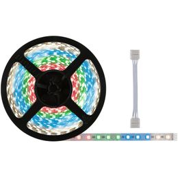 Paulmann LED-Streifen "MaxLED 500 Einzelstripe inkl. Adapterkabel 10m RGBW+ 72W 500lm/m", Dioden 600 Stk. Flammen 1 Stk., Gesamtl&auml;nge 10m, silber,