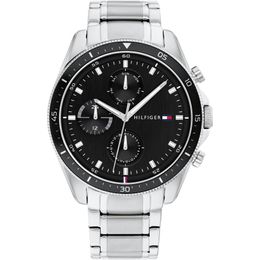 Tommy Hilfiger Damen Multifunktionsuhr "PARKER", silber, Armbanduhren, Quarzuhr, Armbanduhr, Herrenuhr, Datum, Edelstahlarmband