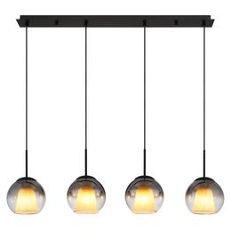 Globo LIGHTING Hängeleuchte "BARRY", 4, H: 120cm, 1 Stk.schwarz, Esszimmer, Leuchten, Hängelampe/Pendelleuchte/Esszimmer/Wohnzimmer/Esstisch