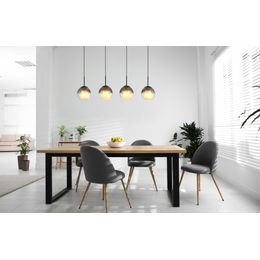 Globo LIGHTING H&auml;ngeleuchte "BARRY", 4, H: 120cm, 1 Stk.schwarz, Wohnzimmer, Leuchten, H&auml;ngelampe/Pendelleuchte/Esszimmer/Wohnzimmer/Esstisch