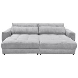 Big-Sofa, B:292cm H:90cm T:194cm, grau, ED EXCITING DESIGN, 92% Polyester, 8% Nylon, Sofas, "Loveseat, 2-Sitzer, Barura, Breite 292", Big-Sofa mit 2