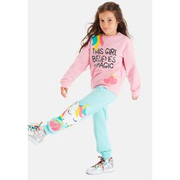 DENOKIDS Jungen Hausanzug "Magic Unicorn", Gr. 98, pink, 92% Baumwolle;8% Elasthan, bedruckt, Basic, Homewear-Sets, mit Einhorn-Motiv