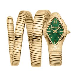 Damen Quarzuhr "Cristallo", gold, JUST cavalli time, Armbanduhren, Armbanduhr, Damenuhr, Edelstahlarmband, analog