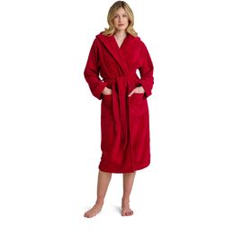 M&ouml;ve Unisex-Bademantel M&Ouml;VE, L:120cm, rot, Walkfrottier, Hausm&auml;ntel, "Superwuschel Kapuze, ideal f&uuml;r Sauna & Spa, Hotelbademantel", in Uni